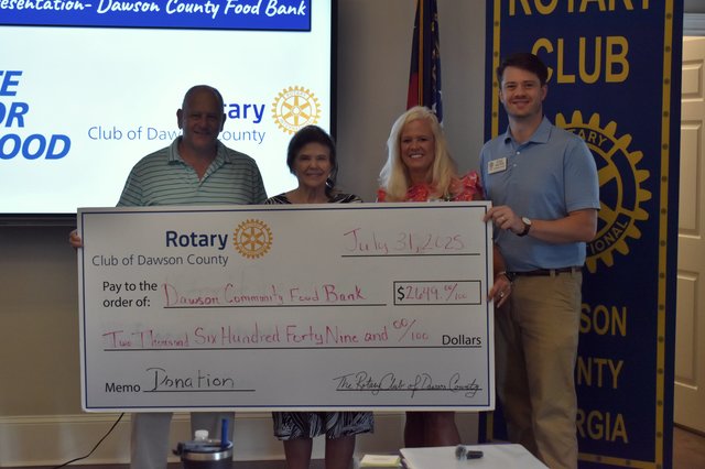 Rotary Club of Dawson County donates funds for a new freezer to local ...